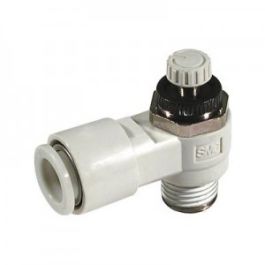 SMC REGOLATORE DI FLUSSO A GOMITO AS1201F-M5-04 M5 D.4 REGOLAZIONE IN SCARICO